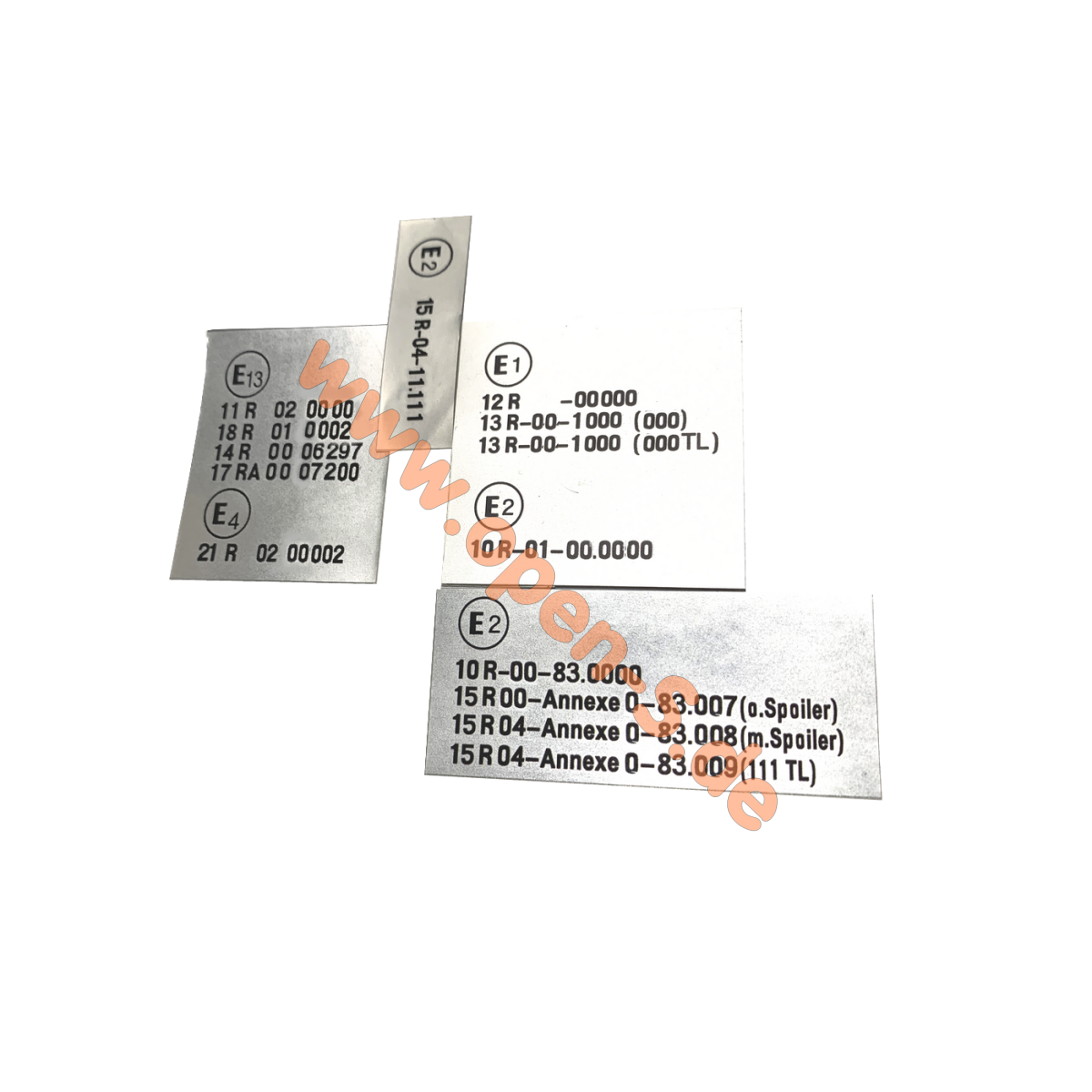 SET - ECE regulations - E-standard - Aluminium foil - from 1987 onwar ...